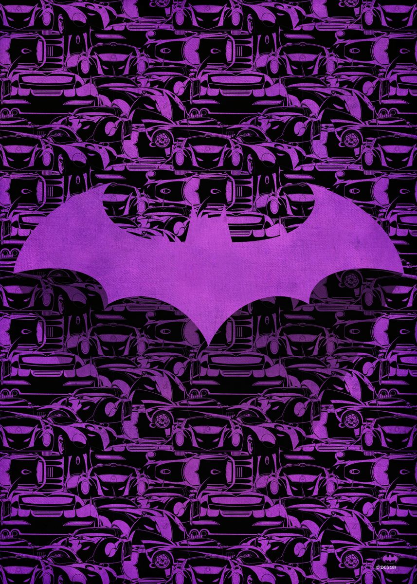 'Batmobile ' Poster, picture, metal print, paint by DC Comics | Displate