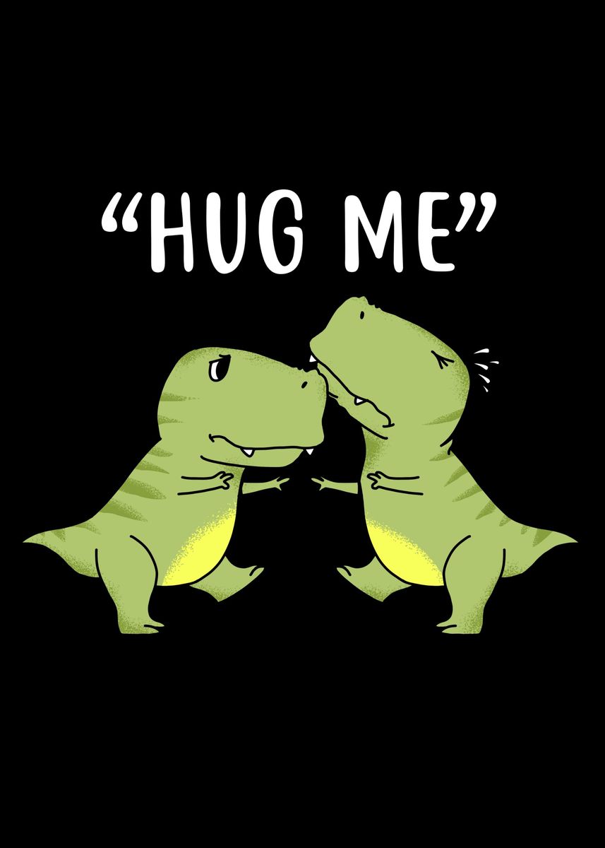 'Hug me cute poster' Poster, picture, metal print, paint by Giovanni ...