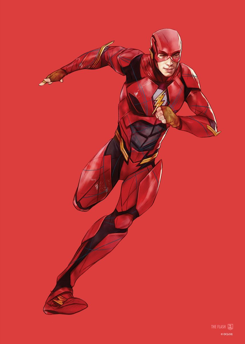 'The Flash' Poster, picture, metal print, paint by DC Comics | Displate