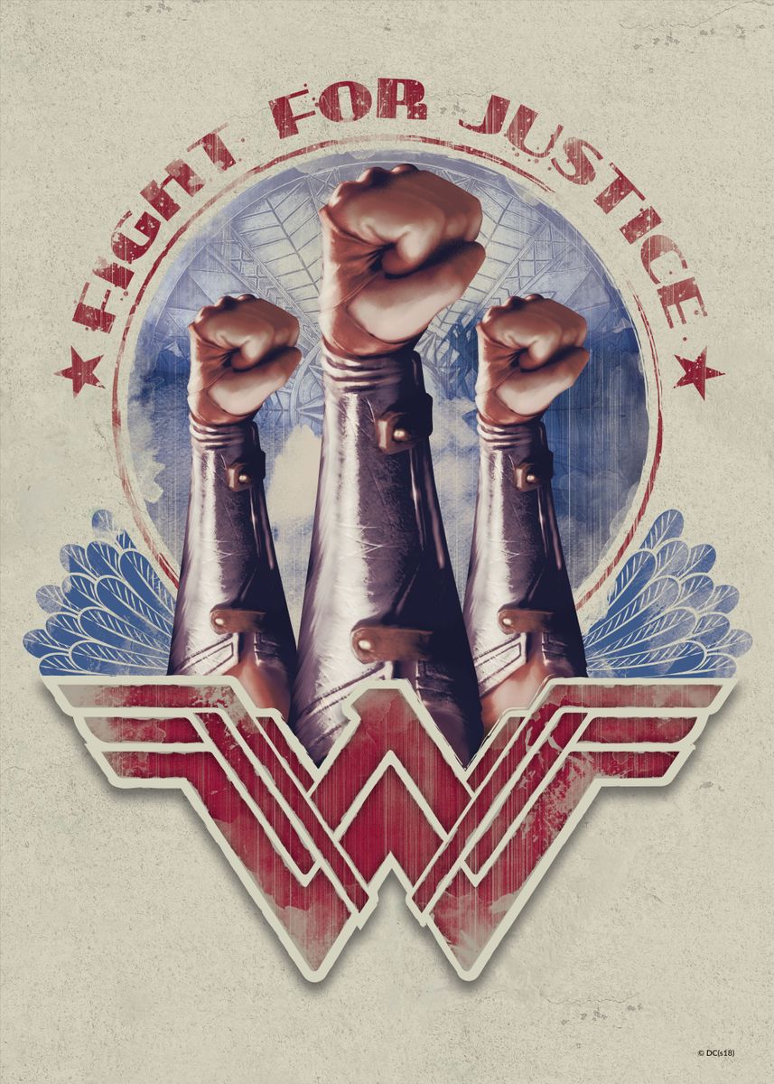 'Fight for Justice' Poster, picture, metal print, paint by DC Comics ...