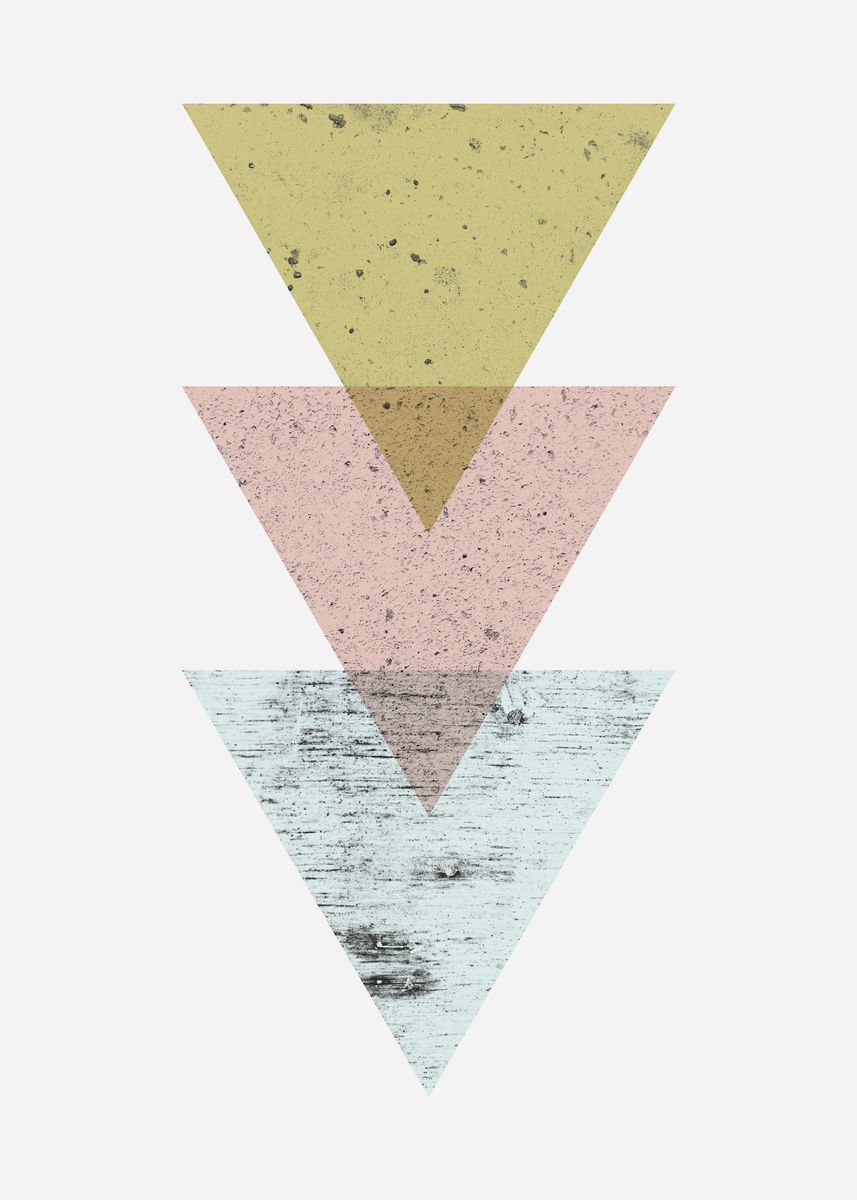 '3 Triangles' Poster, picture, metal print, paint by Urban Epiphany ...