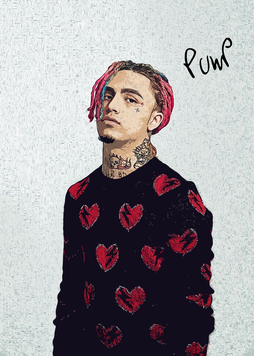 ' Lil Pump' Poster, picture, metal print, paint by Dillon Holden | Displate