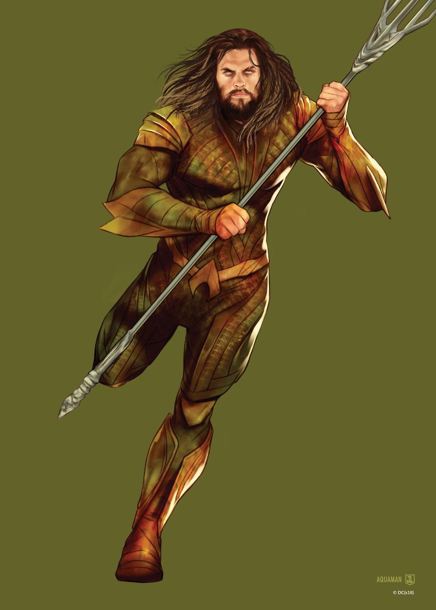 'Arthur Curry' Poster, picture, metal print, paint by DC Comics | Displate