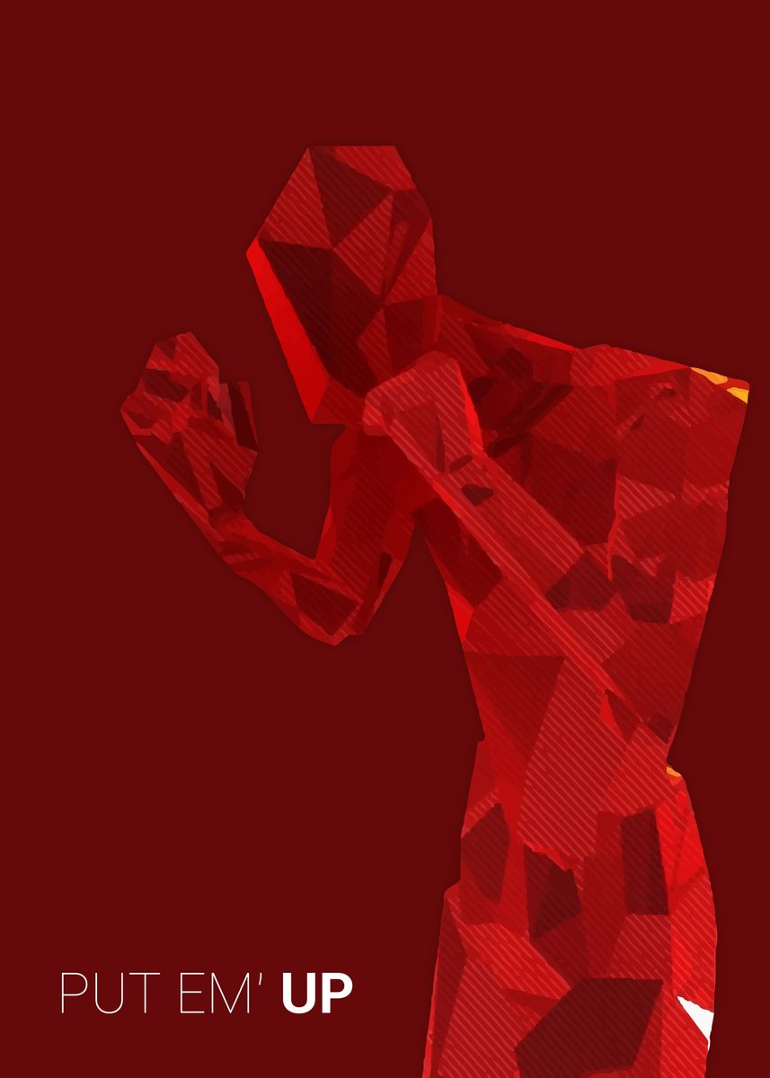 'SUPERHOT Fighting Red' Poster, picture, metal print, paint by Aaron ...