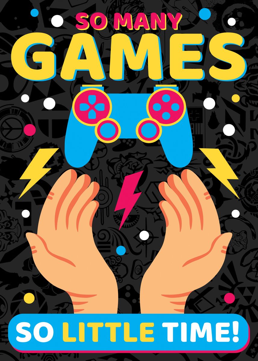 'Funny Gaming Gamer Joke' Poster, picture, metal print, paint by Husti ...