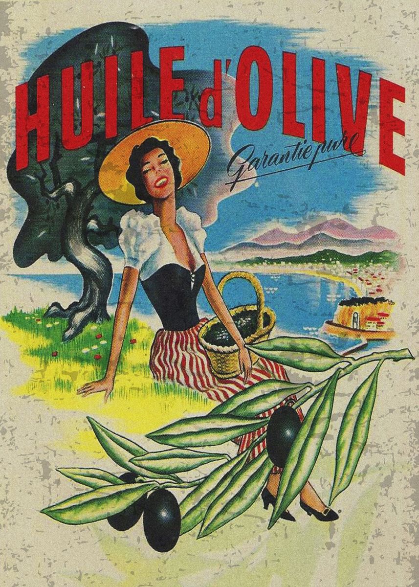 'Olives retro poster' Poster by Moon Calendar Studio | Displate