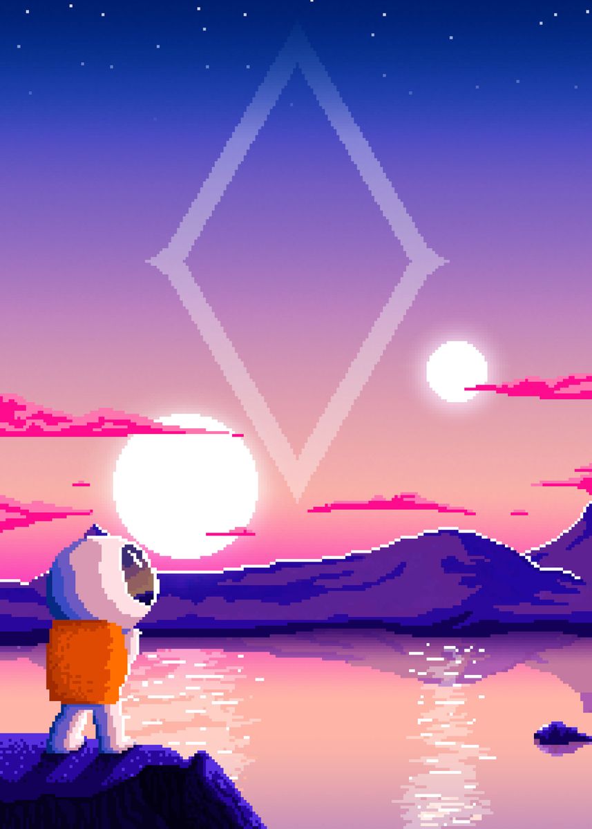 'Lonely' Poster, picture, metal print, paint by Robbie Weston | Displate