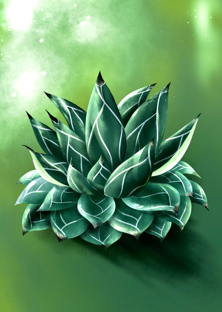 'King Agave' Poster, picture, metal print, paint by Child Li | Displate