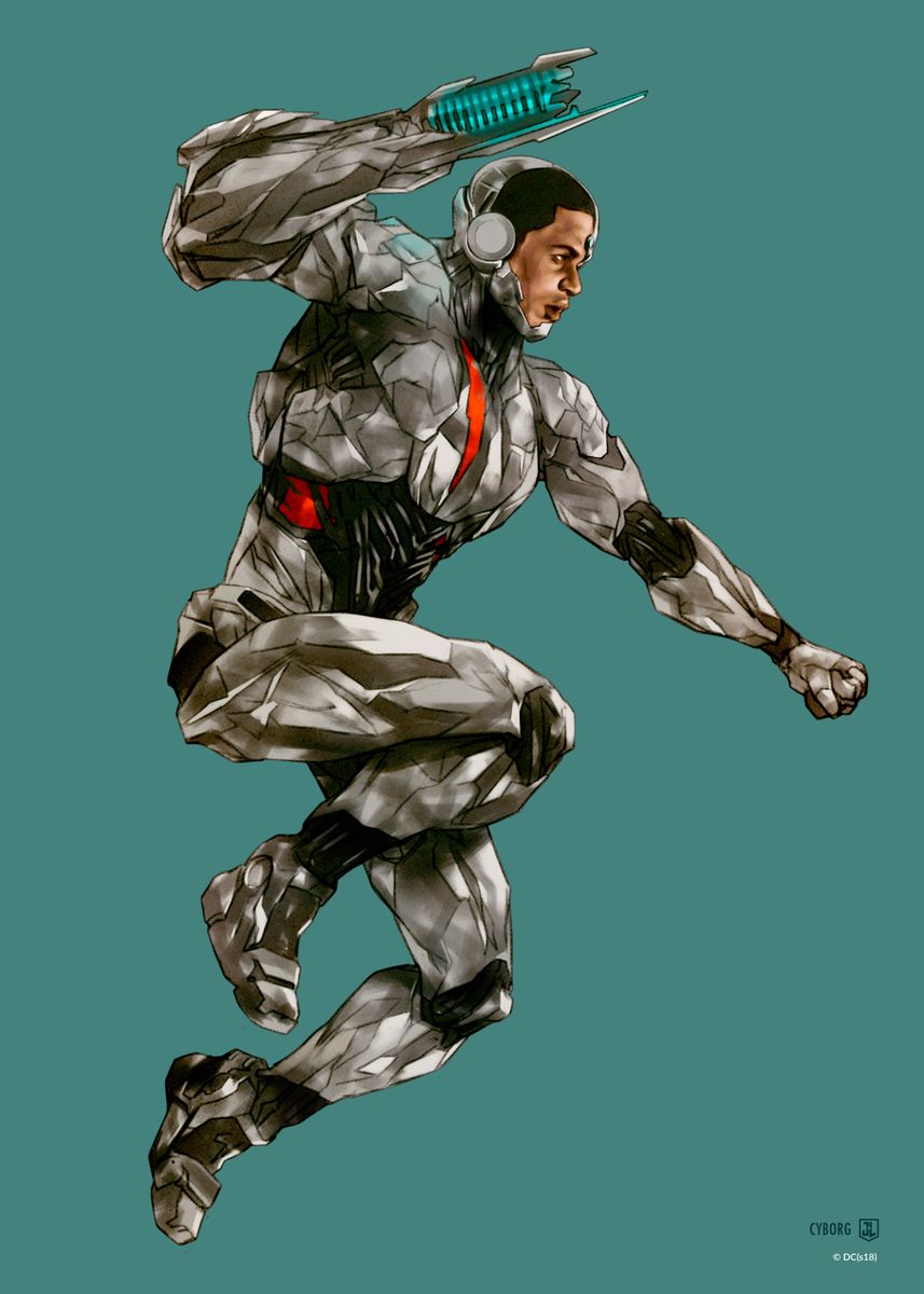 'Cyborg' Poster, picture, metal print, paint by DC Comics | Displate