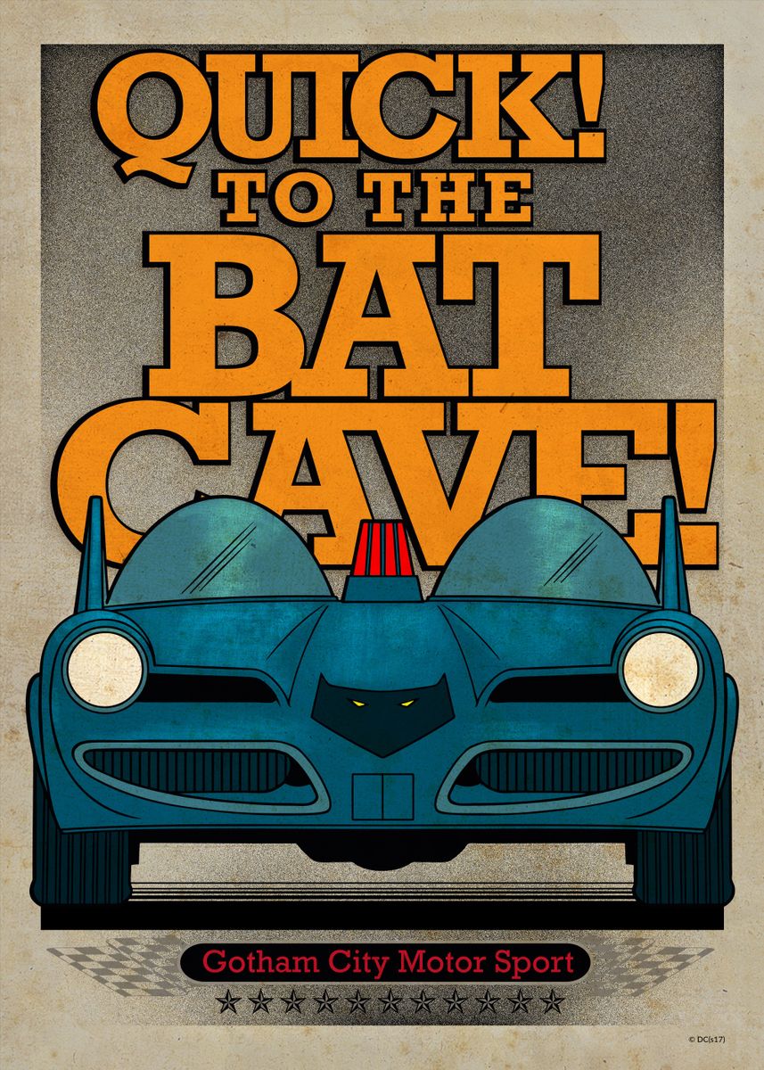 'Batmobile 1966' Poster, picture, metal print, paint by DC Comics ...