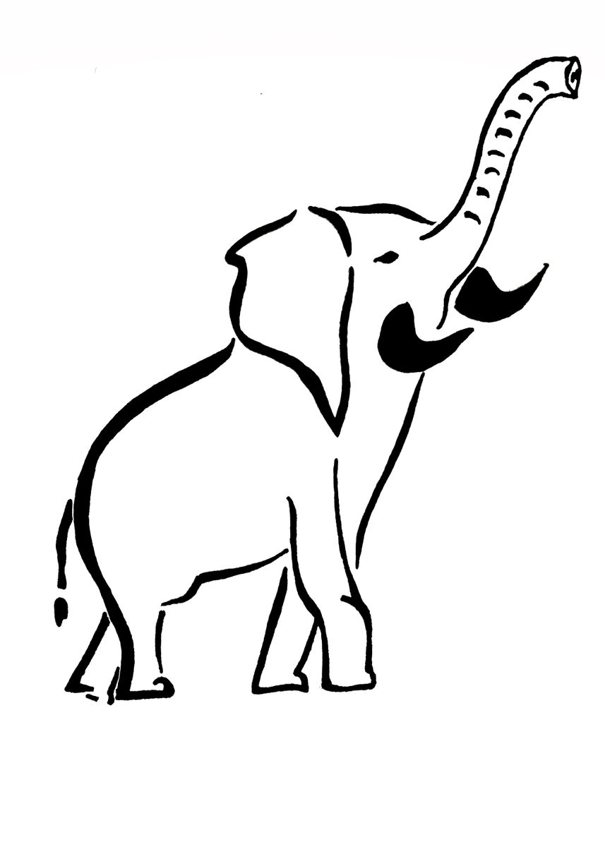 'African elephant' Poster, picture, metal print, paint by MOVVIC VICMO ...