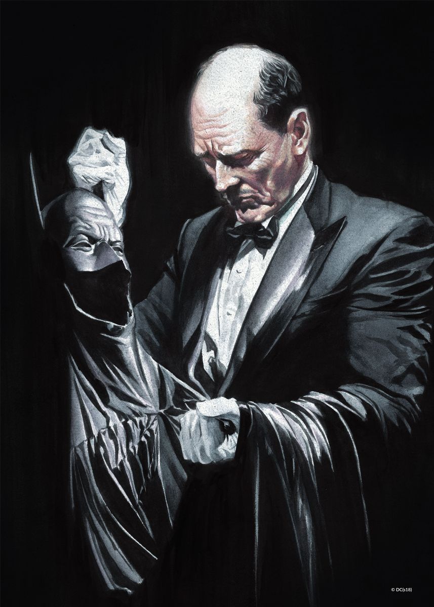 'Alfred Pennyworth' Poster, picture, metal print, paint by DC Comics ...