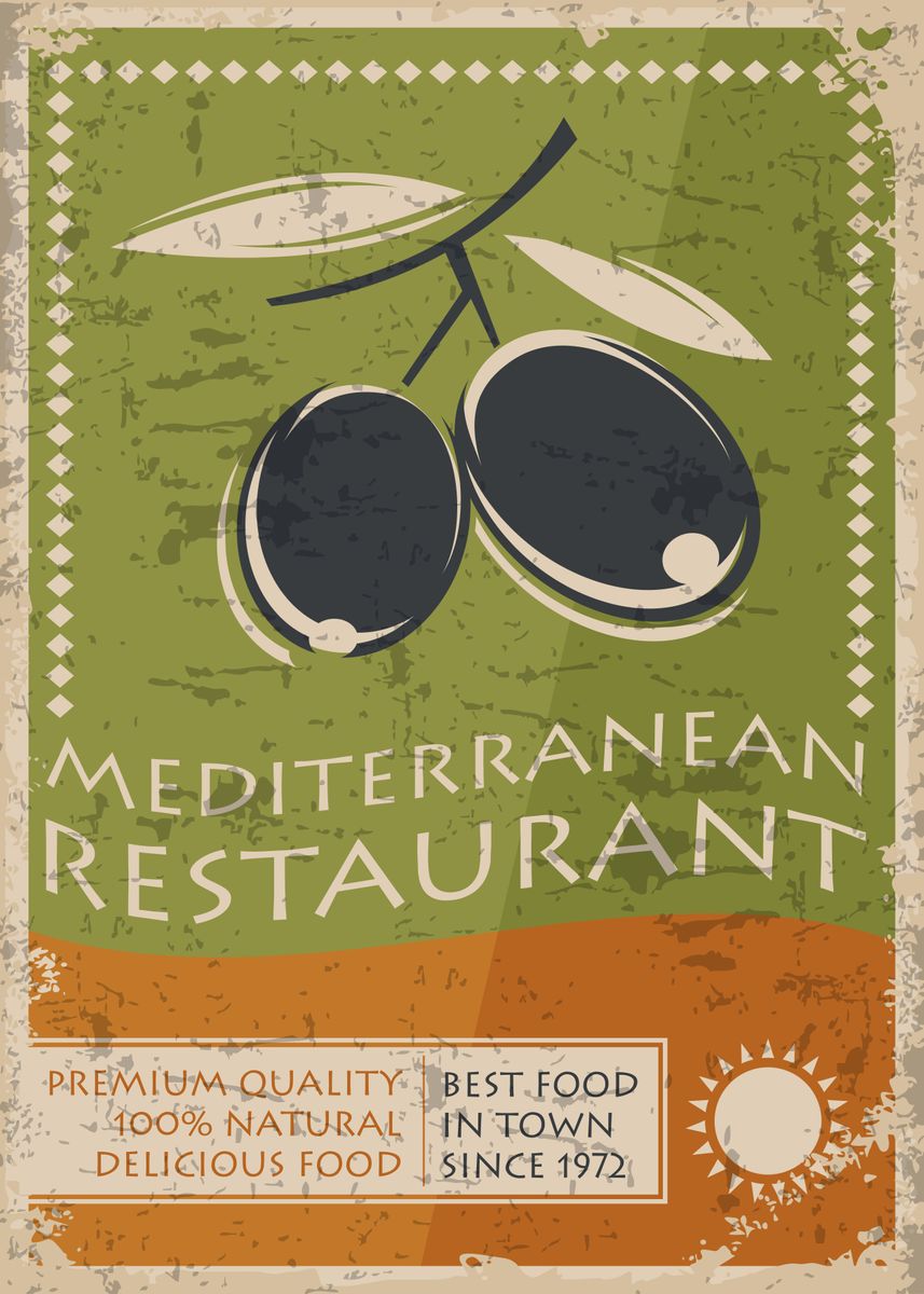 'Kitchen tavern lettering ' Poster by Moon Calendar Studio | Displate