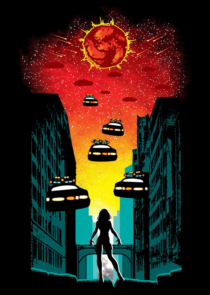 'Space Fugitive' Poster, picture, metal print, paint by Dale Hutchinson ...