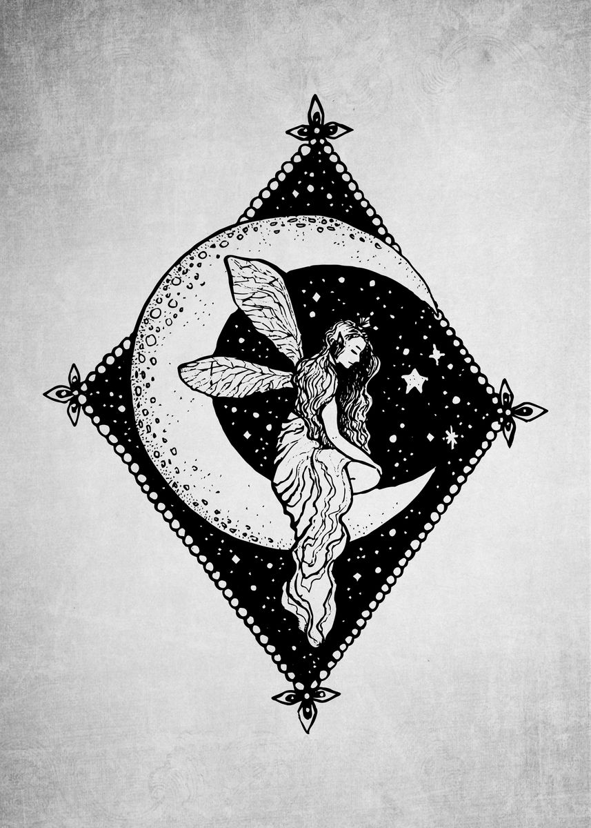 'Moon Goddess' Poster by Kaisa Holsting | Displate