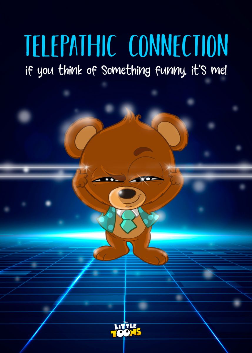 'Telepathic connection' Poster, picture, metal print, paint by ...