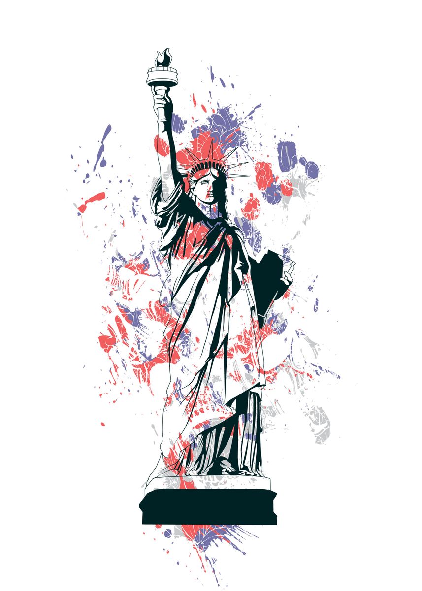 'Liberty' Poster, picture, metal print, paint by Gab Fernando | Displate