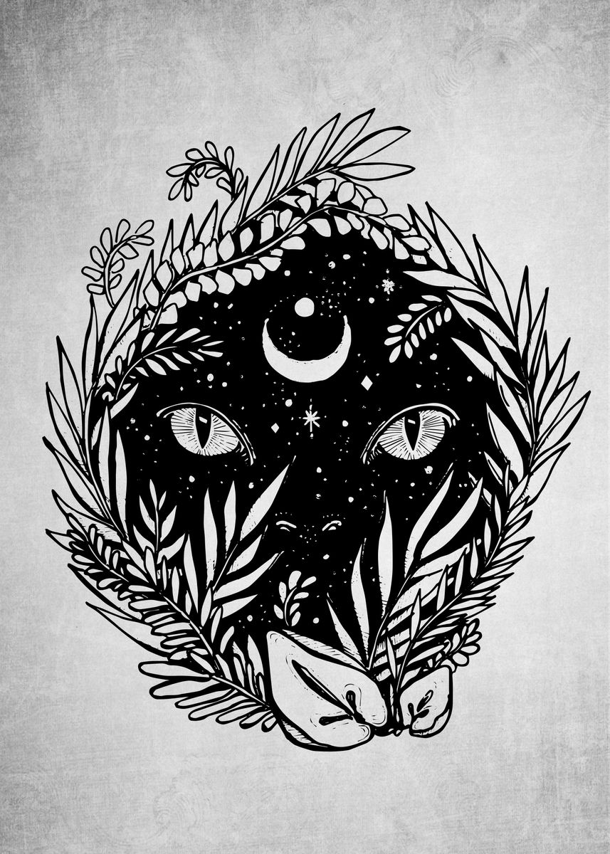 'Wildcat' Poster, picture, metal print, paint by Kaisa Holsting | Displate