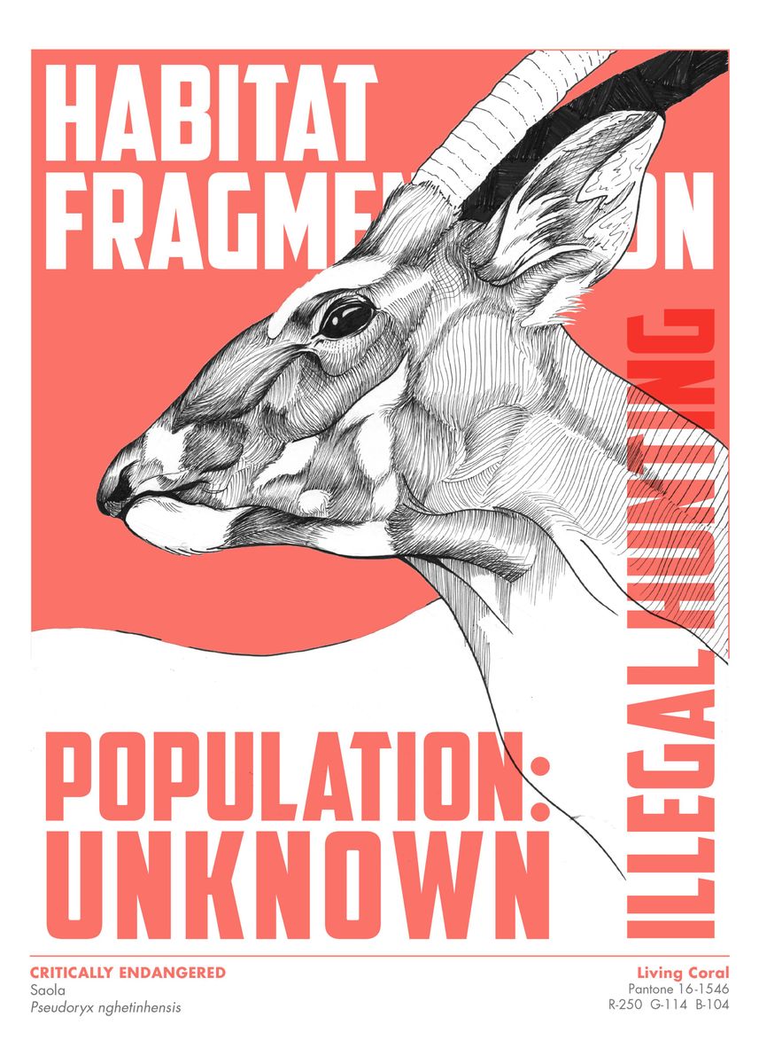 'Saola' Poster, picture, metal print, paint by Kenneth Serrano | Displate