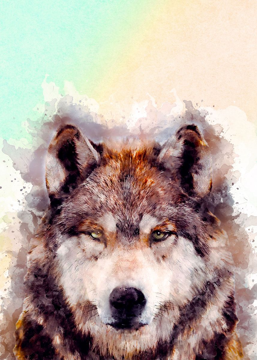 'The Wolf' Poster, picture, metal print, paint by Best Collection ...