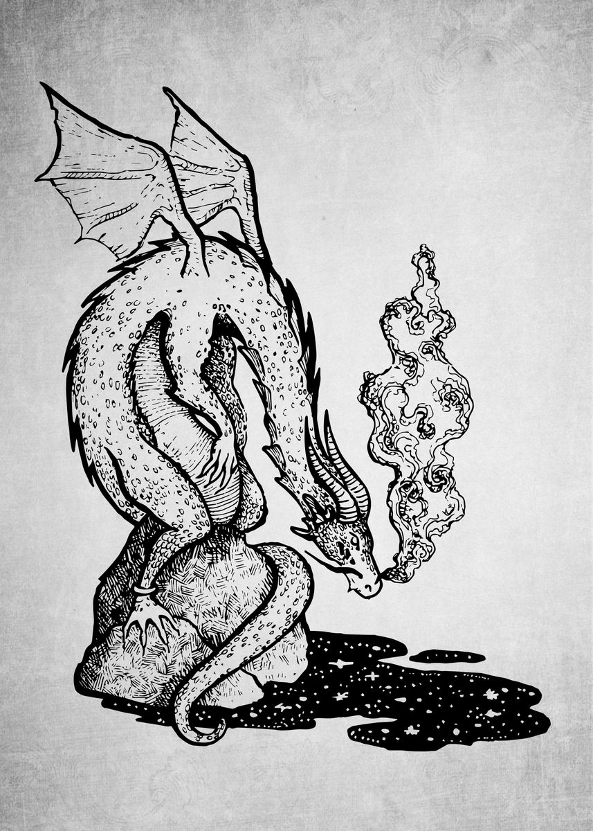 'Dragon Reflection' Poster, picture, metal print, paint by Kaisa ...