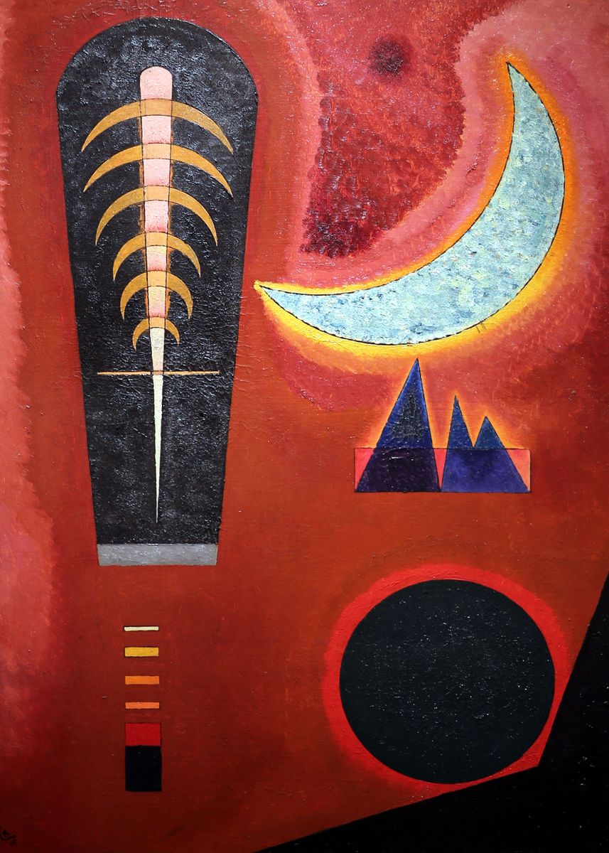 'Kandinsky Lost in Red' Poster, picture, metal print, paint by Jon ...