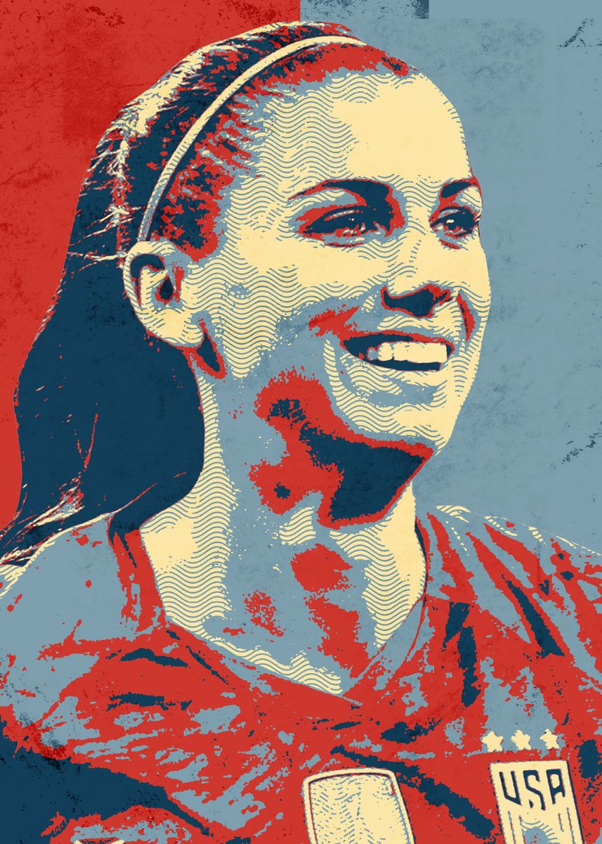'Alex Morgan' Poster, picture, metal print, paint by Izmo Scribbles ...
