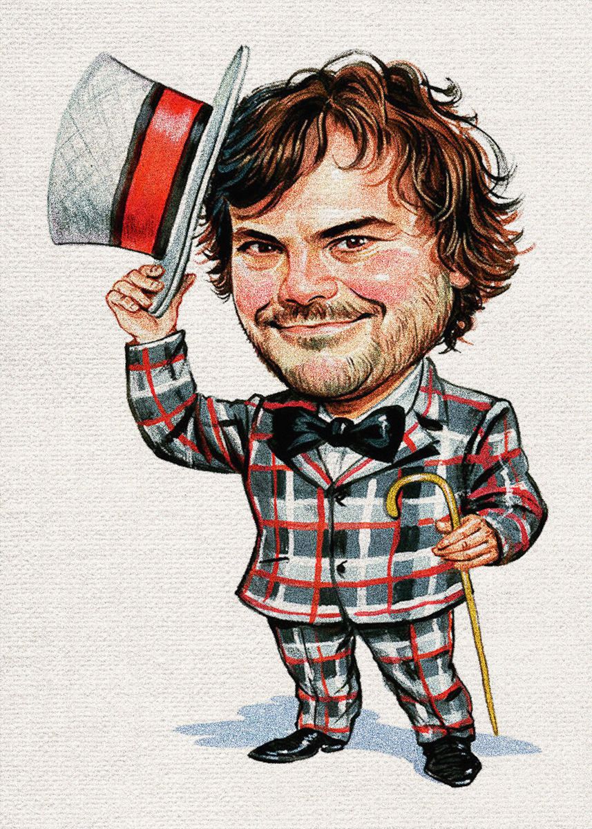 'Jack Black' Poster, picture, metal print, paint by rambo art | Displate