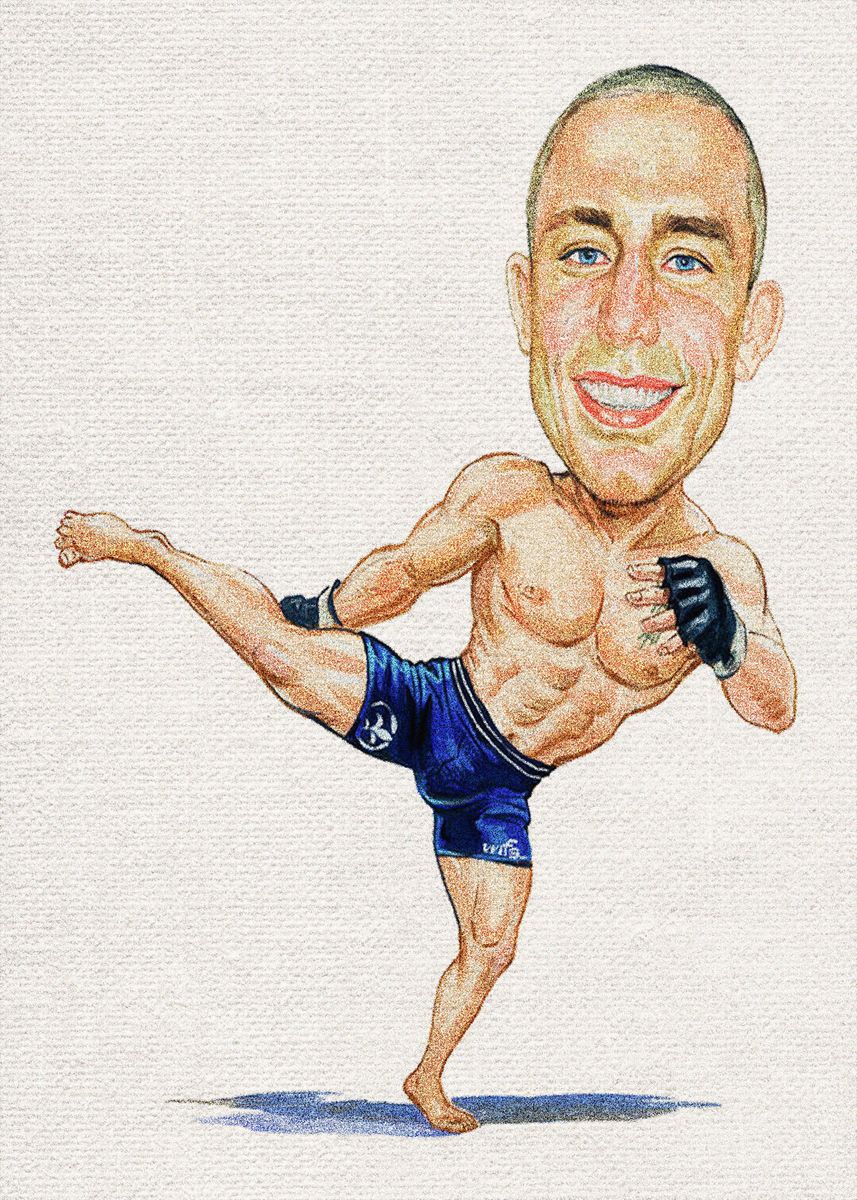 'Georges St Pierre' Poster by rambo art | Displate