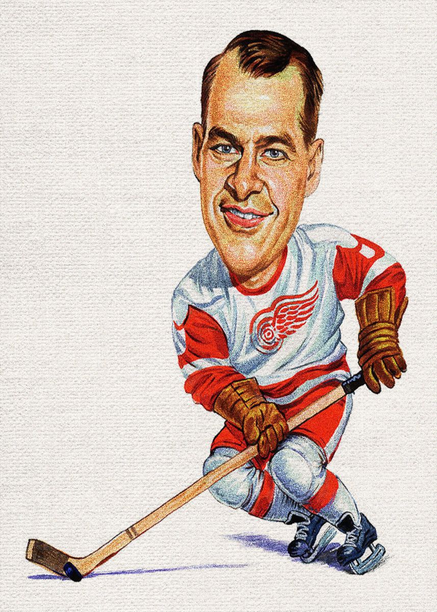 'Gordie Howe' Poster, picture, metal print, paint by rambo art | Displate