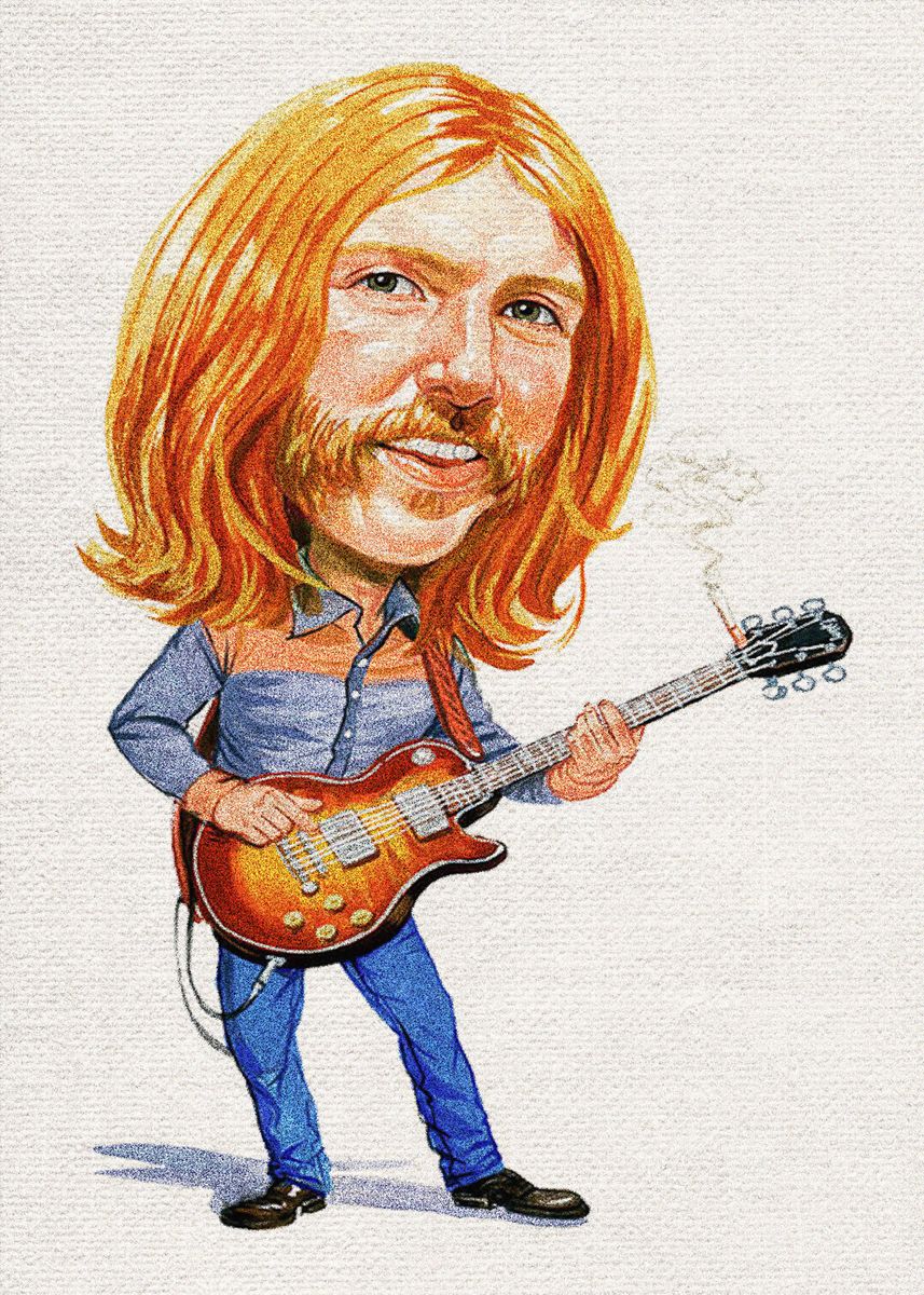 'Duane Allman' Poster, picture, metal print, paint by rambo art | Displate