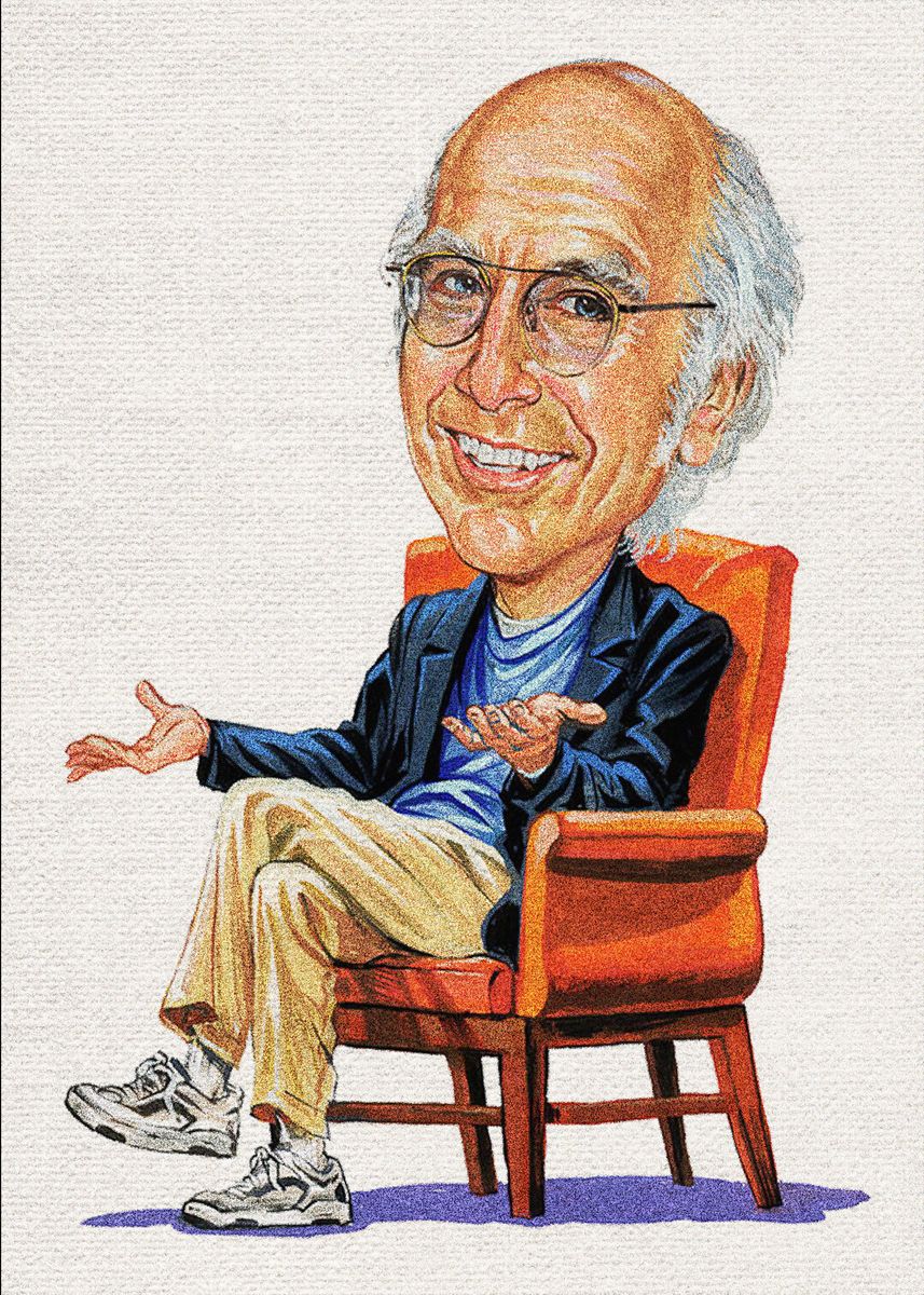 'Larry David' Poster, picture, metal print, paint by rambo art | Displate