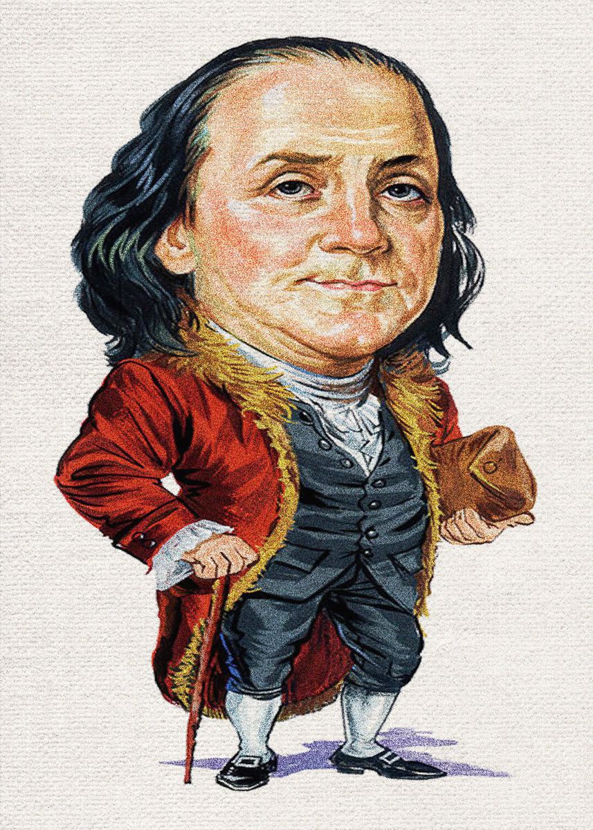 'Benjamin Franklin' Poster, picture, metal print, paint by rambo art ...