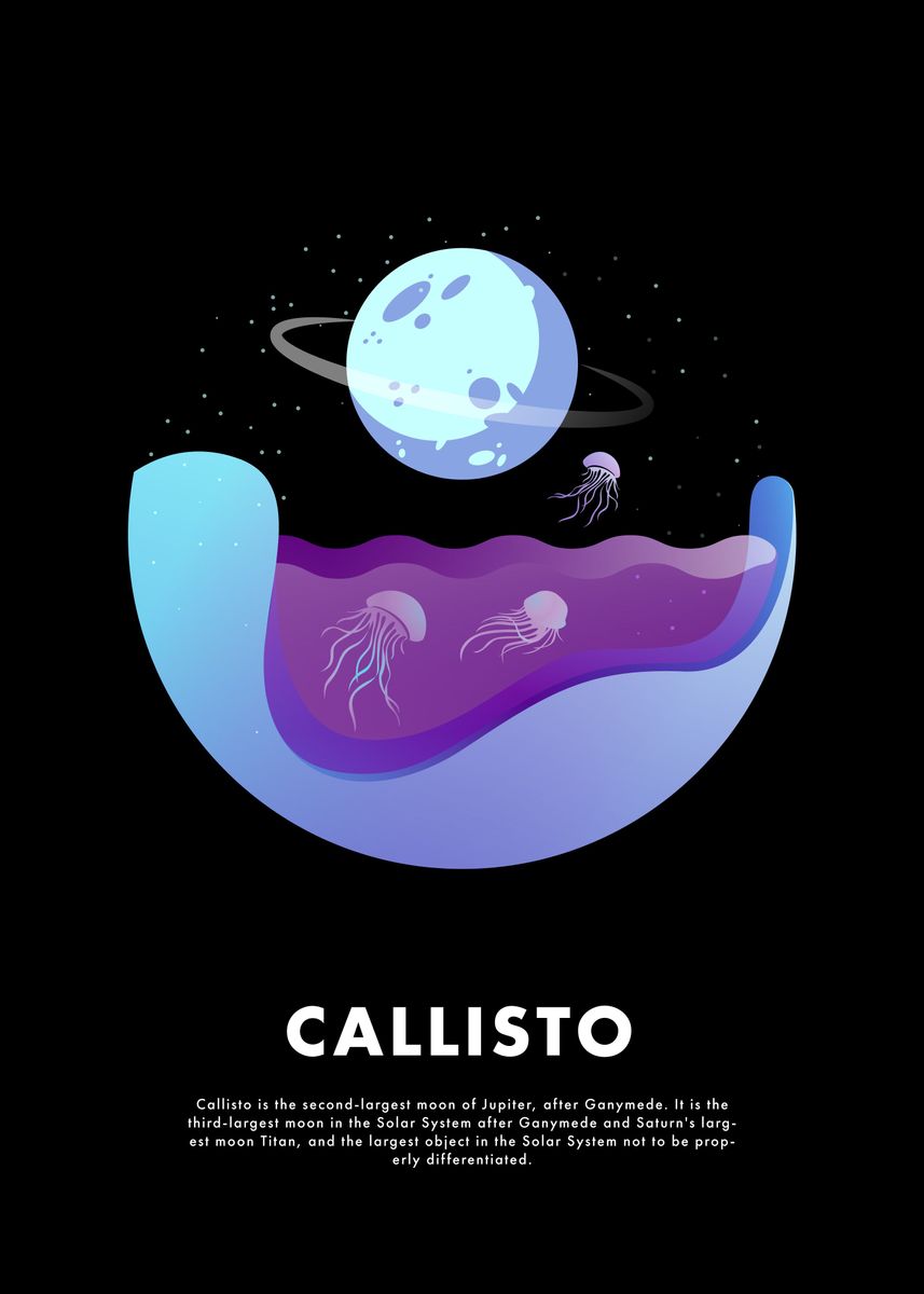 'Callisto' Poster, picture, metal print, paint by Livia Cepoiu | Displate