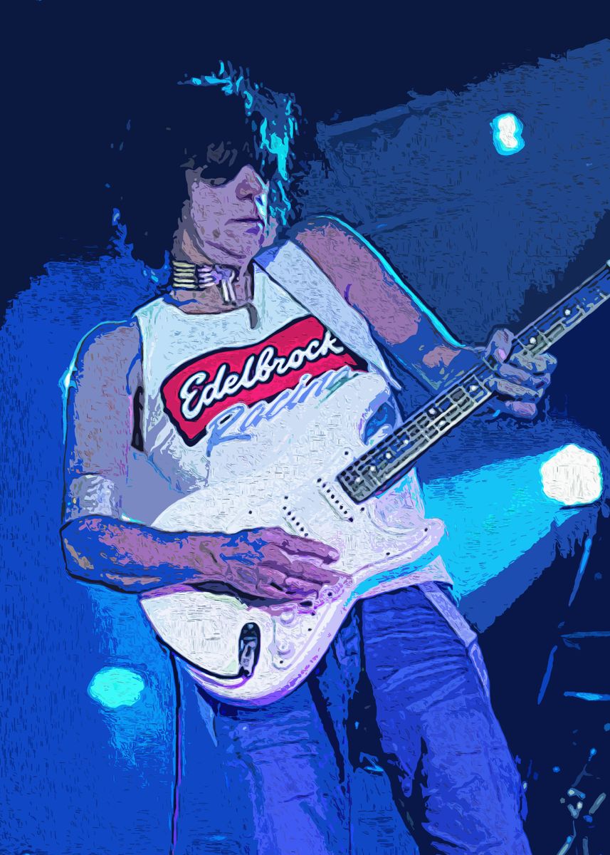 ' Jeff Beck' Poster, picture, metal print, paint by Dillon Holden ...