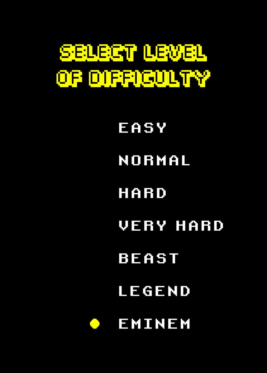 'Gaming Gamer Difficulty' Poster by Team Awesome | Displate