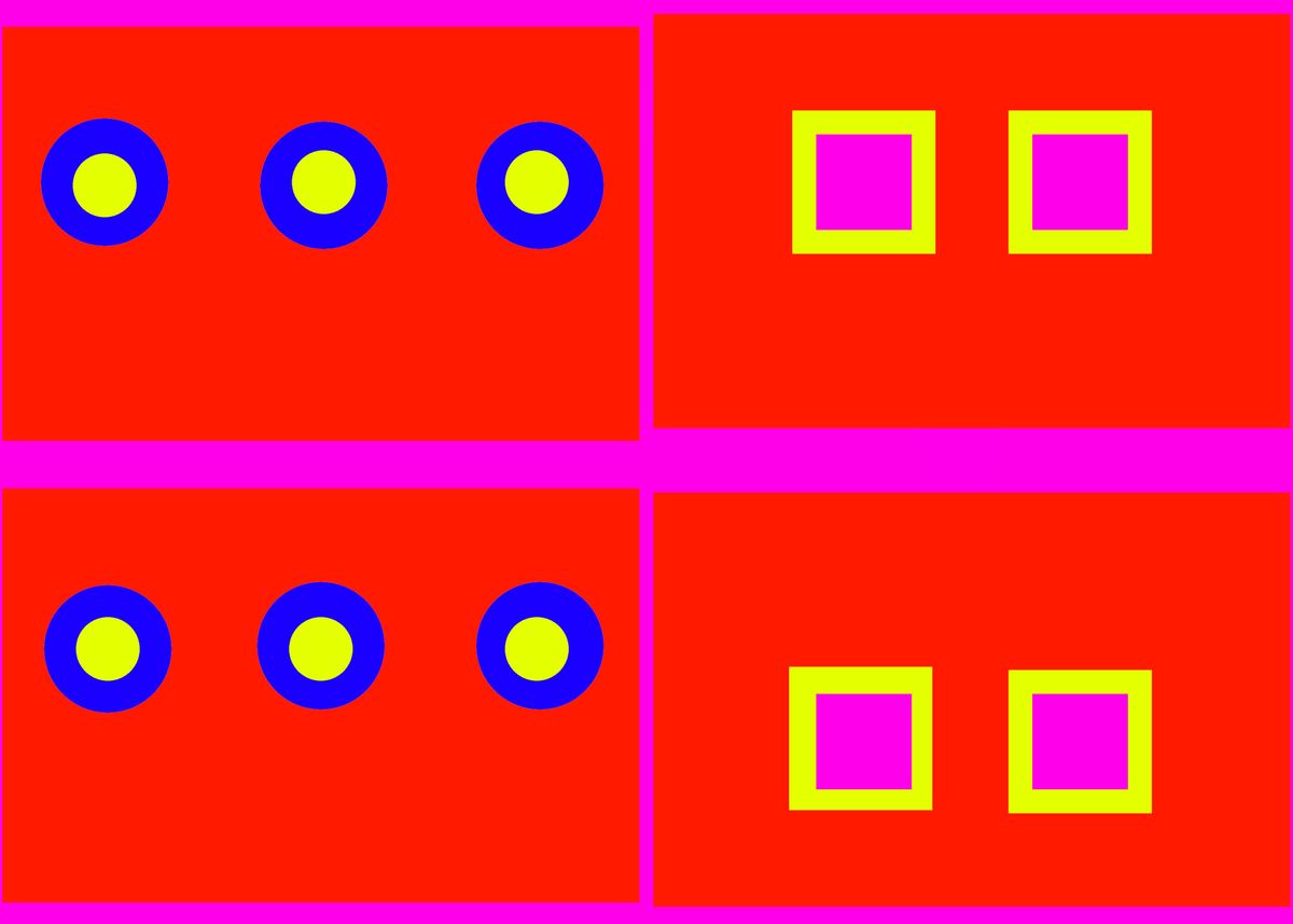 'Circles and Squares Mix' Poster by Avery Knox | Displate