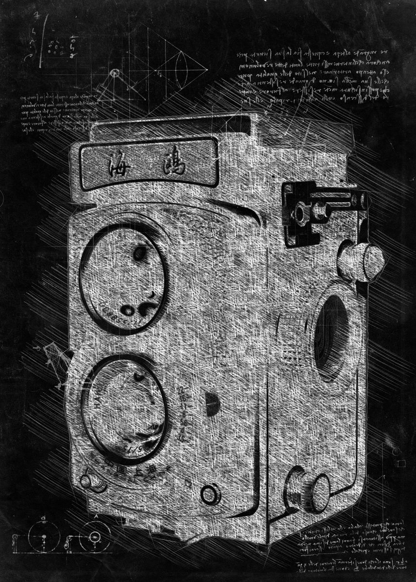 'Camera' Poster, picture, metal print, paint by Unchained Tom | Displate