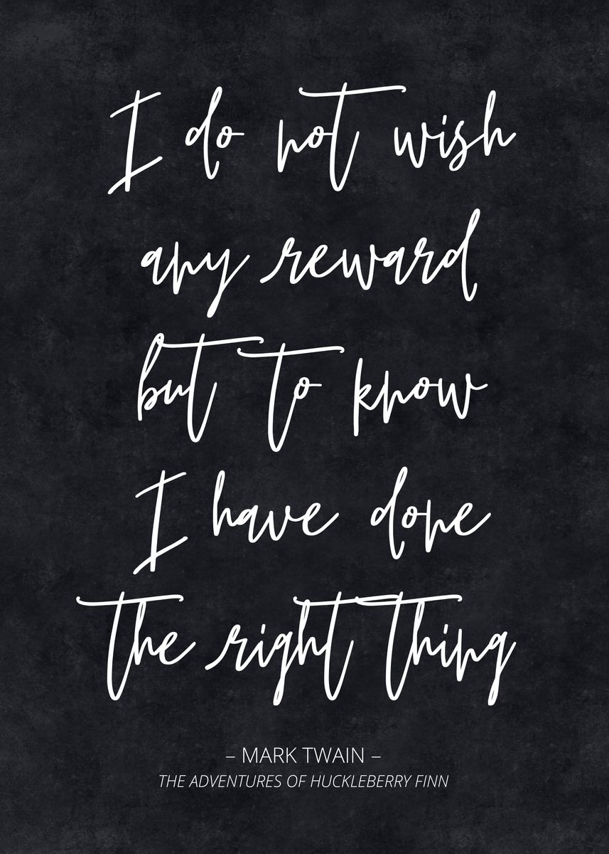 'Mark Twain Quote' Poster, picture, metal print, paint by Tumblewheed ...