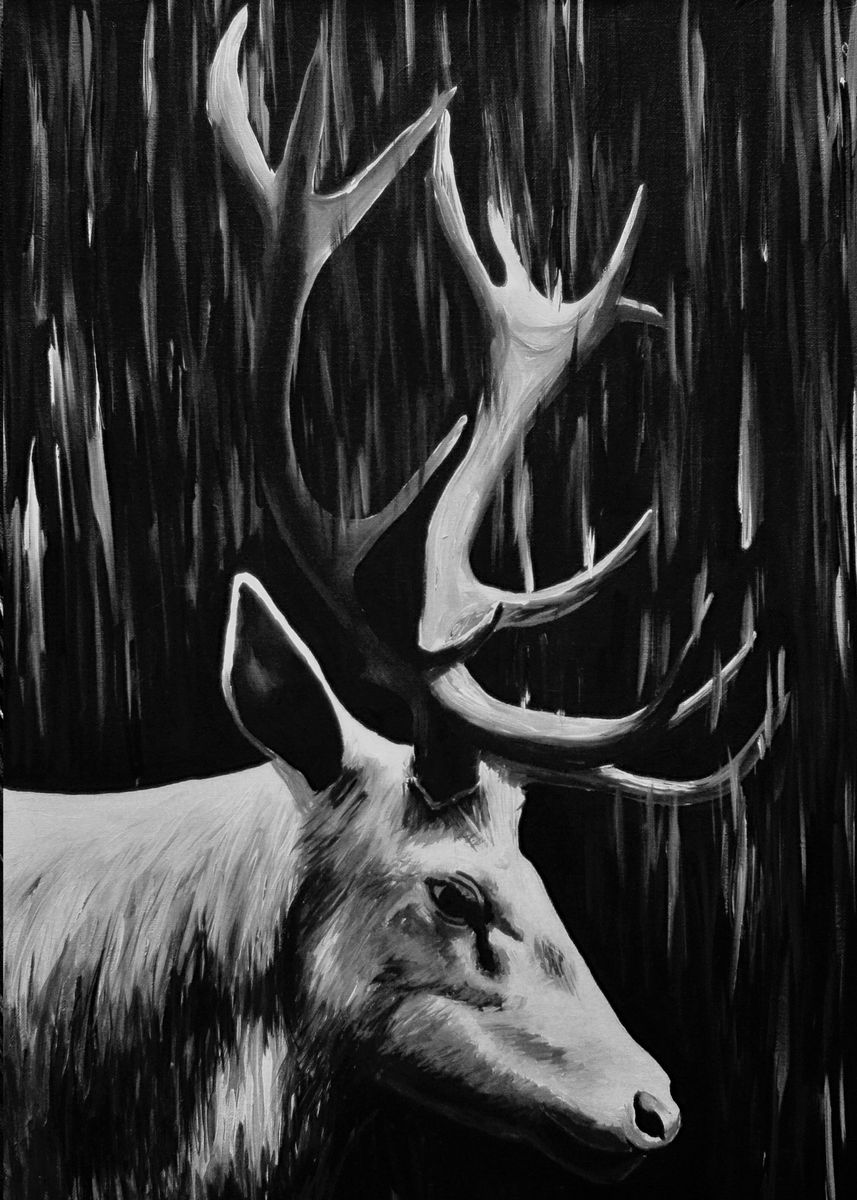 'Stag' Poster, picture, metal print, paint by Lillix Art | Displate