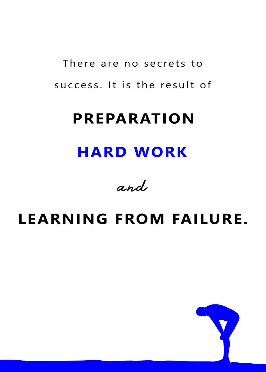 'Success and Hard Work' Poster, picture, metal print, paint by Creative ...