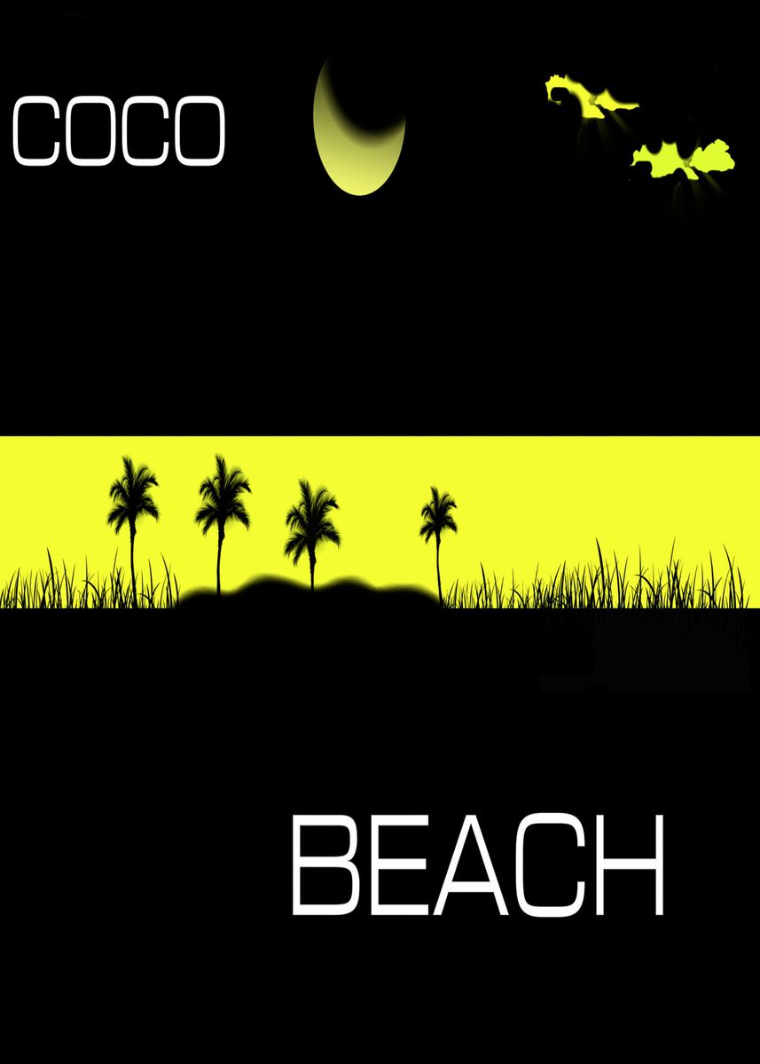 'Coco Beach' Poster, picture, metal print, paint by Porfirio Valentin ...