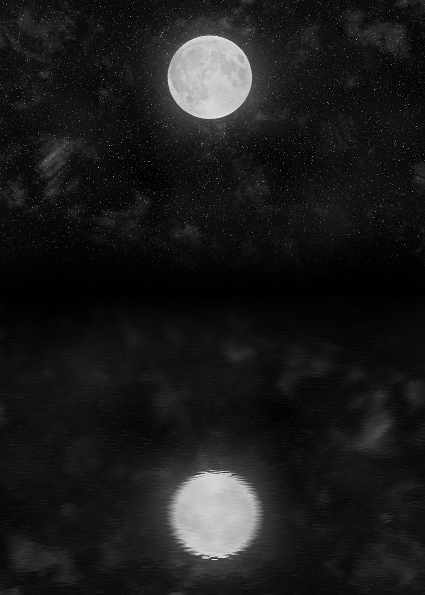 'Moonlight' Poster, picture, metal print, paint by Terravistas | Displate