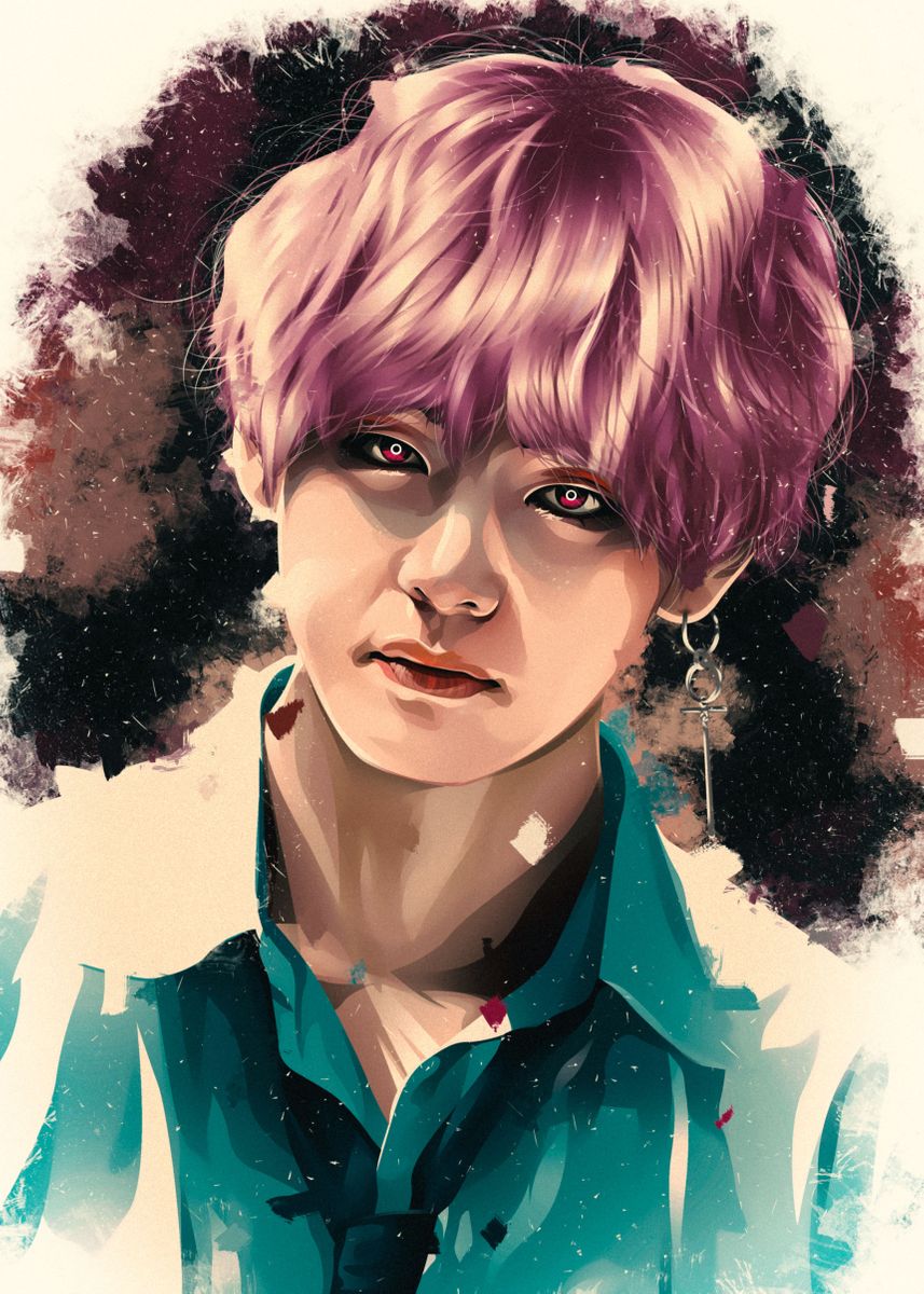 'BTS Taehyung' Poster by Marlowe Art | Displate
