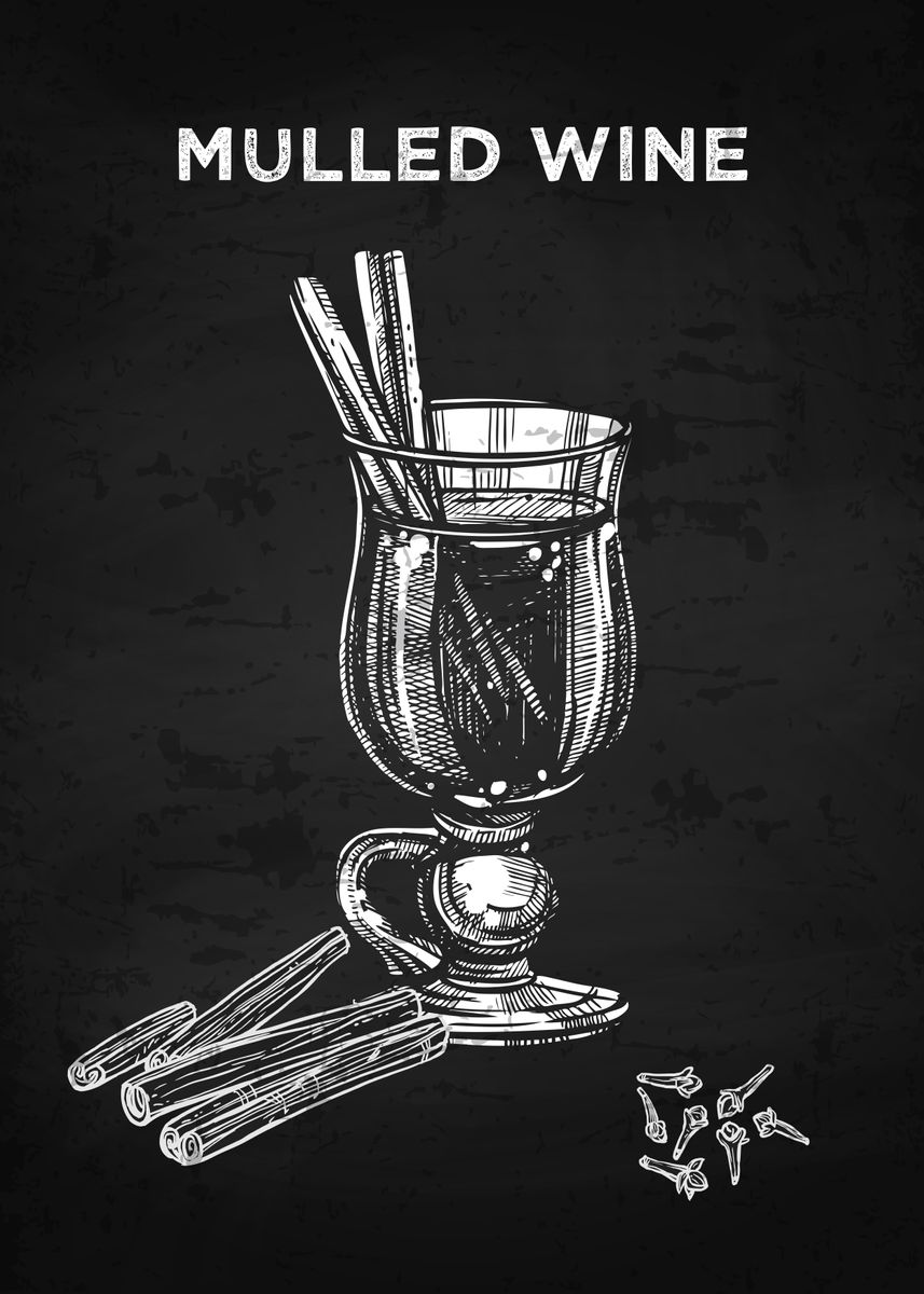 'Mulled wine' Poster by Moon Calendar Studio | Displate