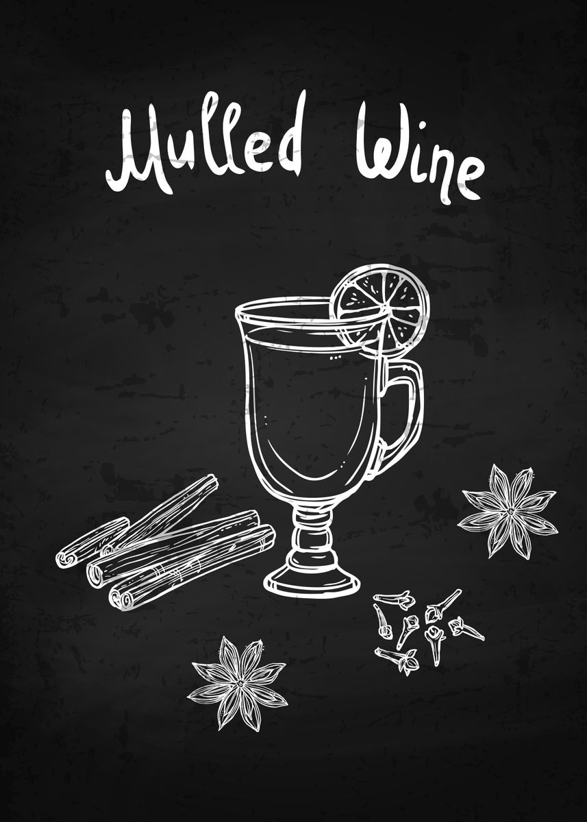'Mulled wine' Poster, picture, metal print, paint by Moon Calendar ...