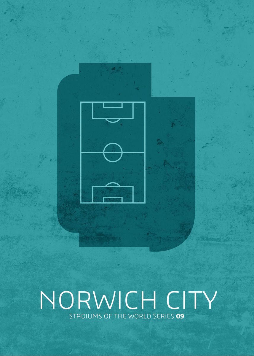 'Norwich City Stadium Art' Poster by Design Turnpike | Displate