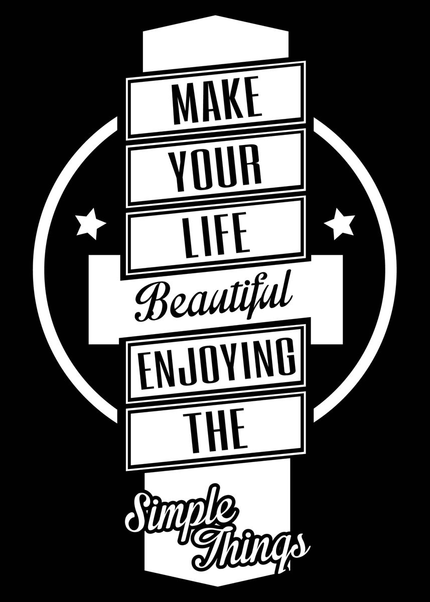 'Simple Things' Poster, picture, metal print, paint by crbn design ...