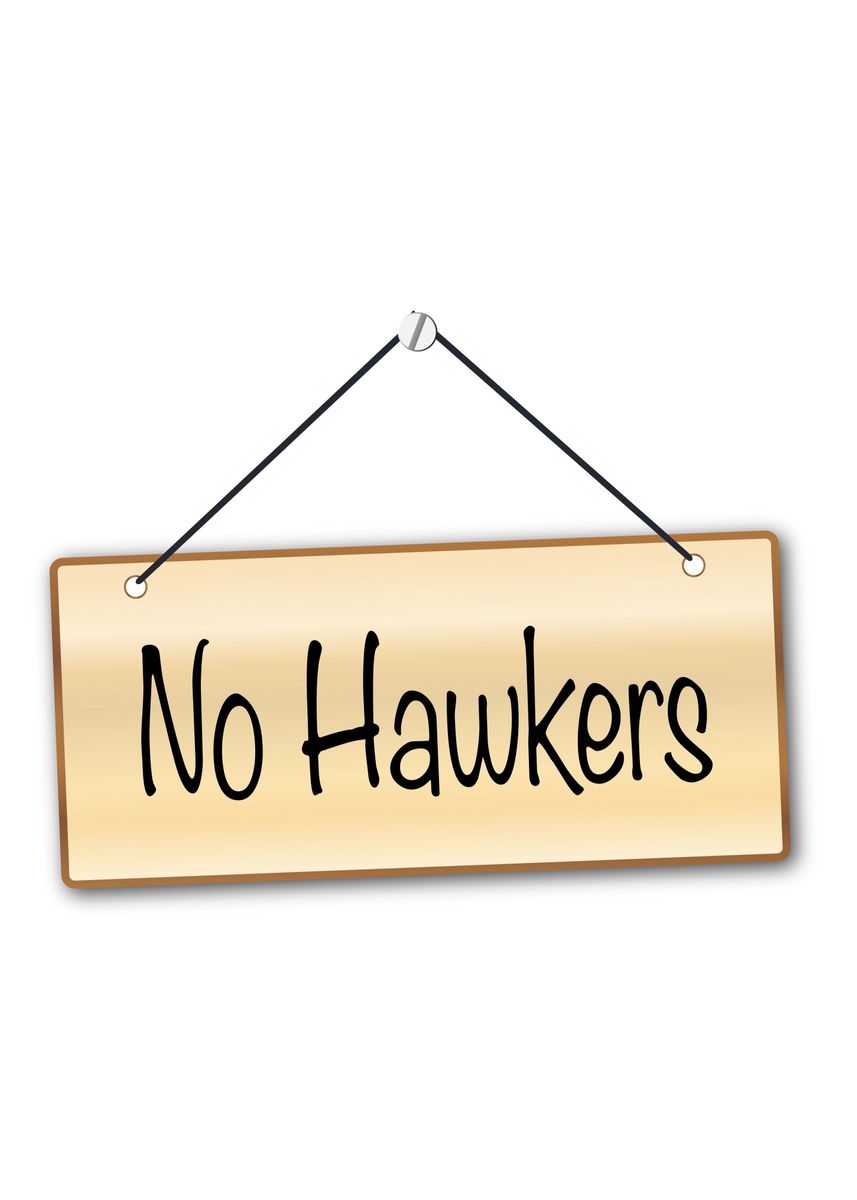 'No Hawkers Sign' Poster, picture, metal print, paint by HomeStead ...