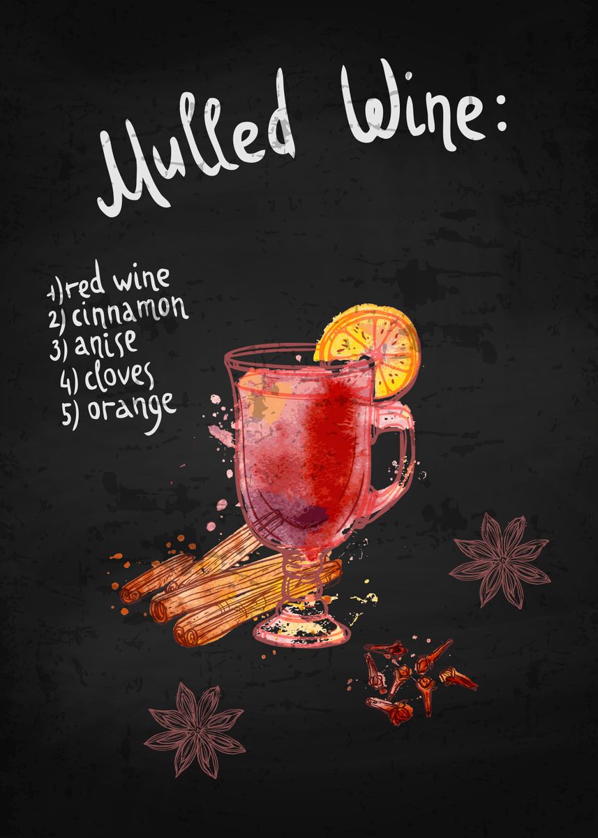 'Mulled wine' Poster by Moon Calendar Studio | Displate